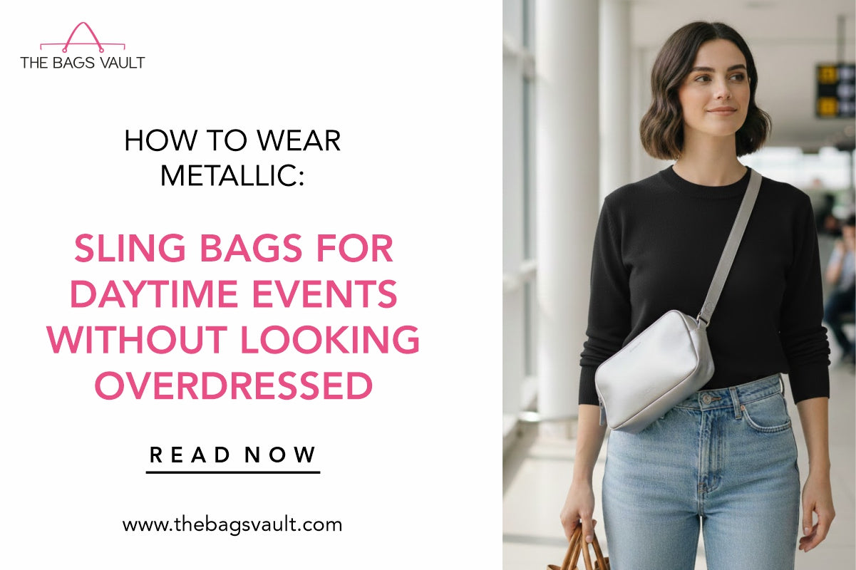 How to Wear Metallic Sling Bags for Daytime Events Without Looking Ove ...